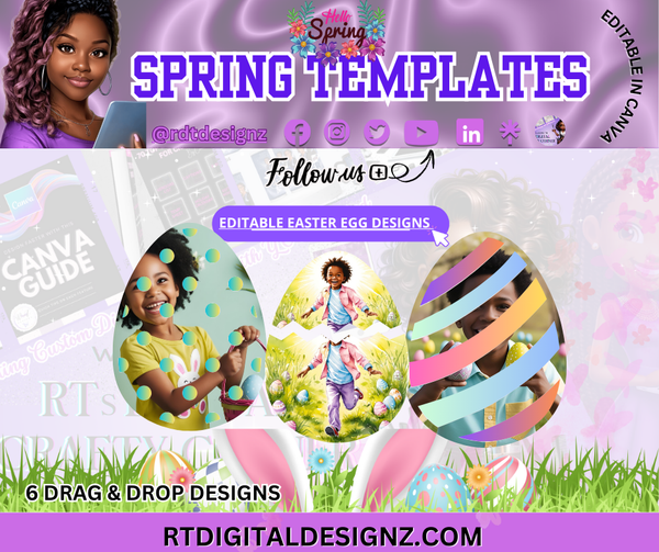 FREEBIE Easter Egg Editable Templates – RT Digital Designz