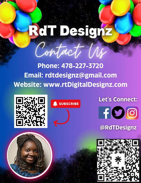 Template for "Let's Connect" Card with QR Code – RT Digital Designz