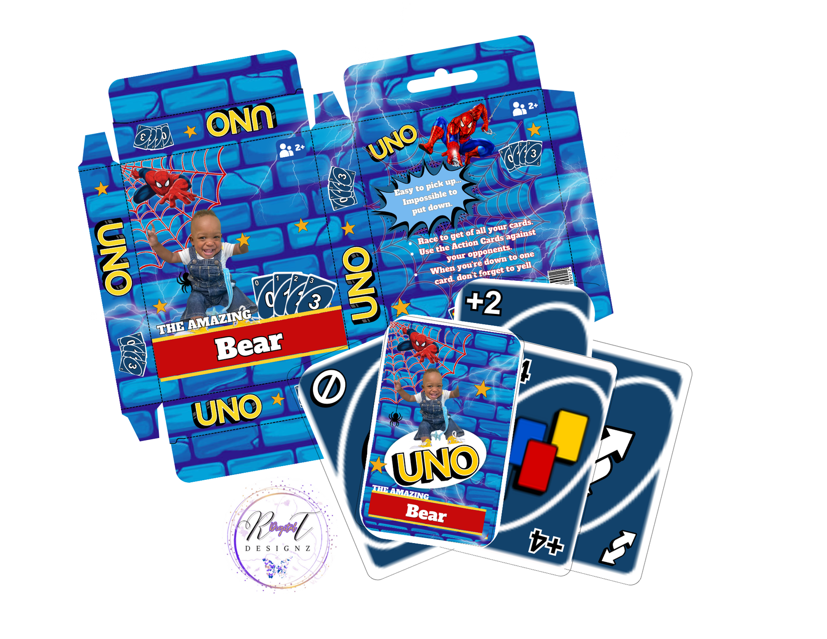 UNO Game Box Template – RT Digital Designz